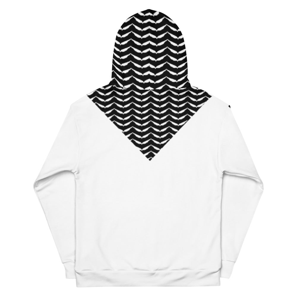 Pali-Mart - Palestine Power Hoodie - White/Black Keffiyeh